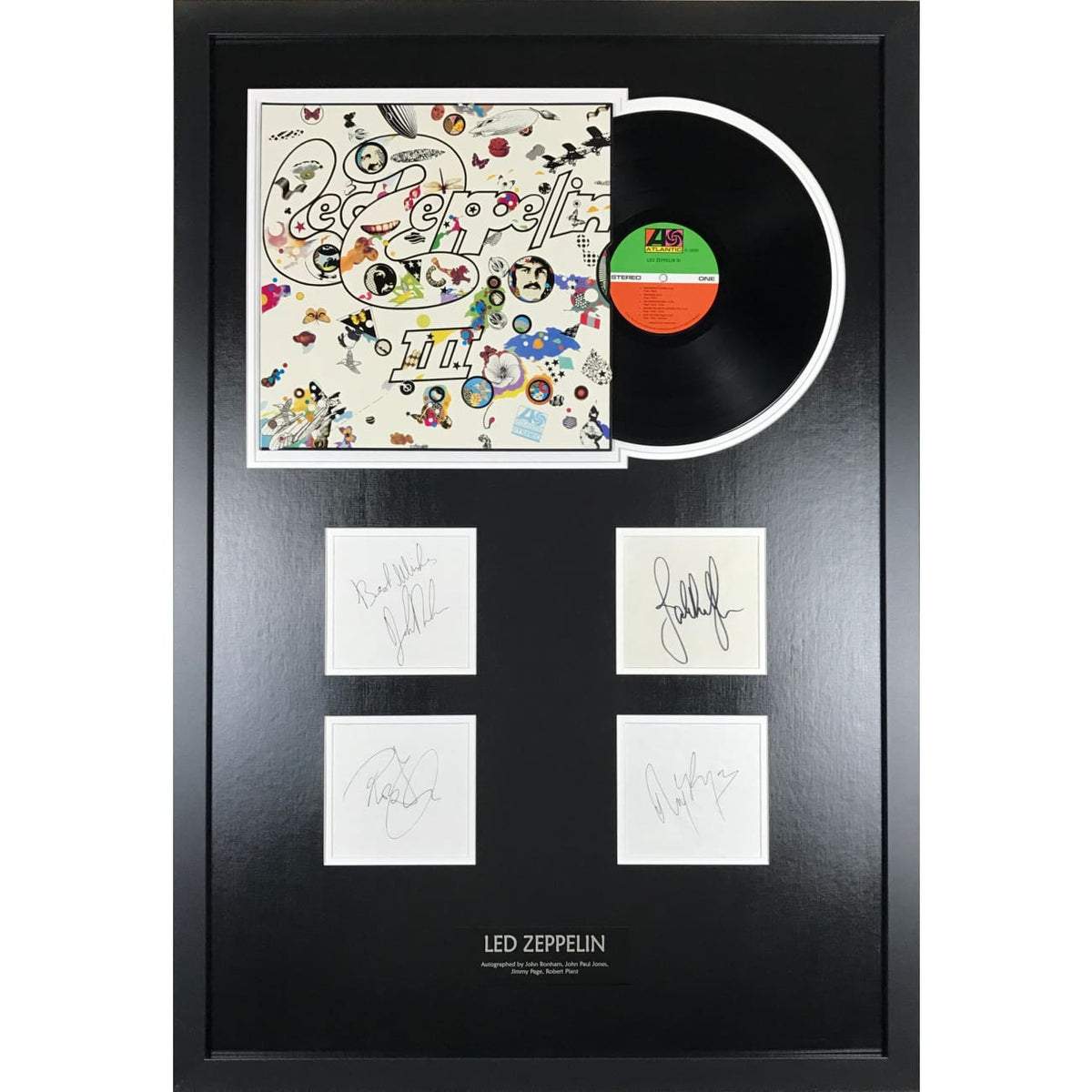 musicgoldmine.com - Led Zeppelin Collage signed by Bonham Jones Page ...