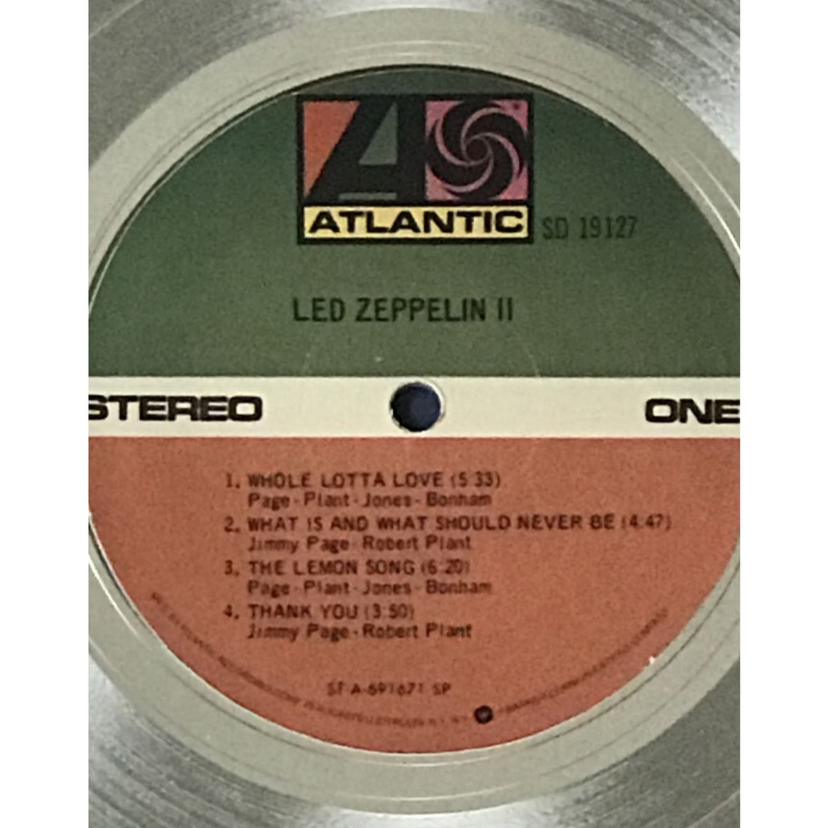 Led Zeppelin II RIAA Platinum LP Award - RARE – MusicGoldmine.com