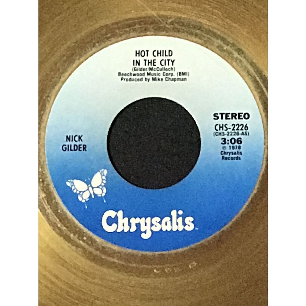 Nick Gilder "Hot Child In The City" RIAA Gold Single Award ...