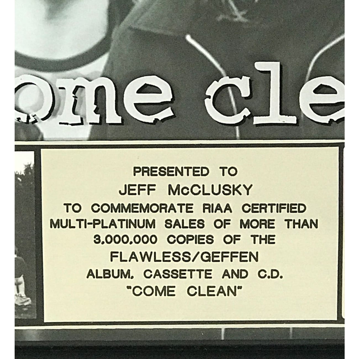 musicgoldmine.com - Puddle Of Mudd Come Clean RIAA 3x Multi-Platinum ...