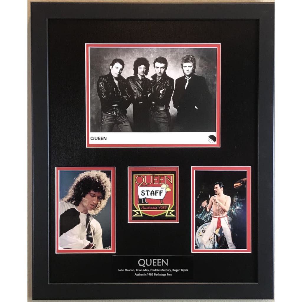 Queen Collage with 1985 Backstage Pass – MusicGoldmine.com