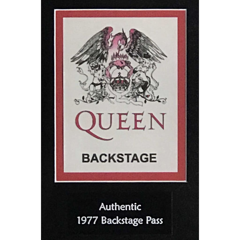 Queen Collage with 1977 Backstage Pass – MusicGoldmine.com
