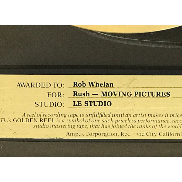 musicgoldmine.com - Rush Moving Pictures album Ampex Golden Reel Award ...