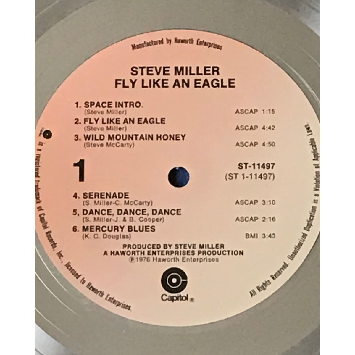 musicgoldmine.com - Steve Miller Fly Like An Eagle RIAA Platinum Album ...