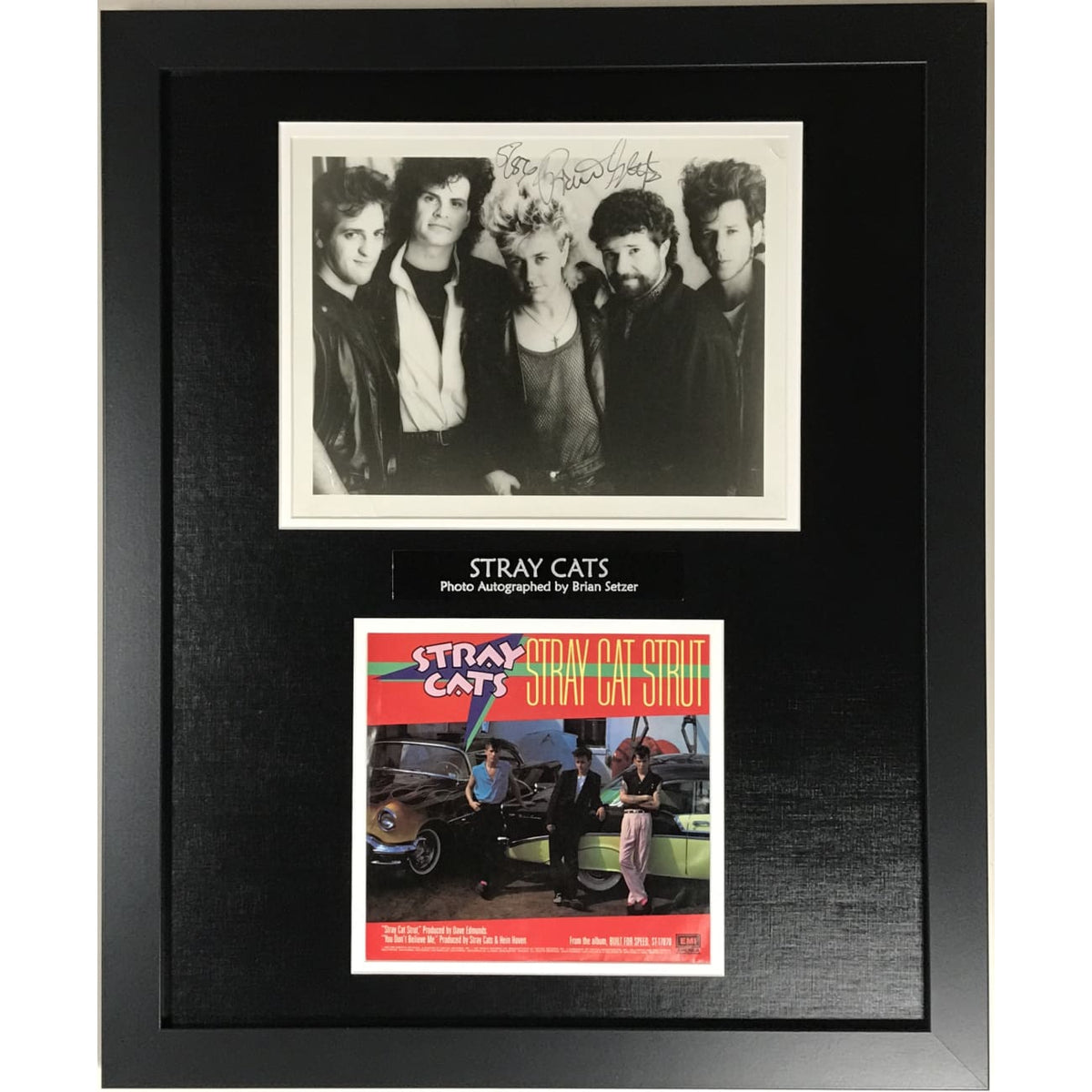 Stray Cats Collage Signed by Brian Setzer w/BAS COA – MusicGoldmine.com