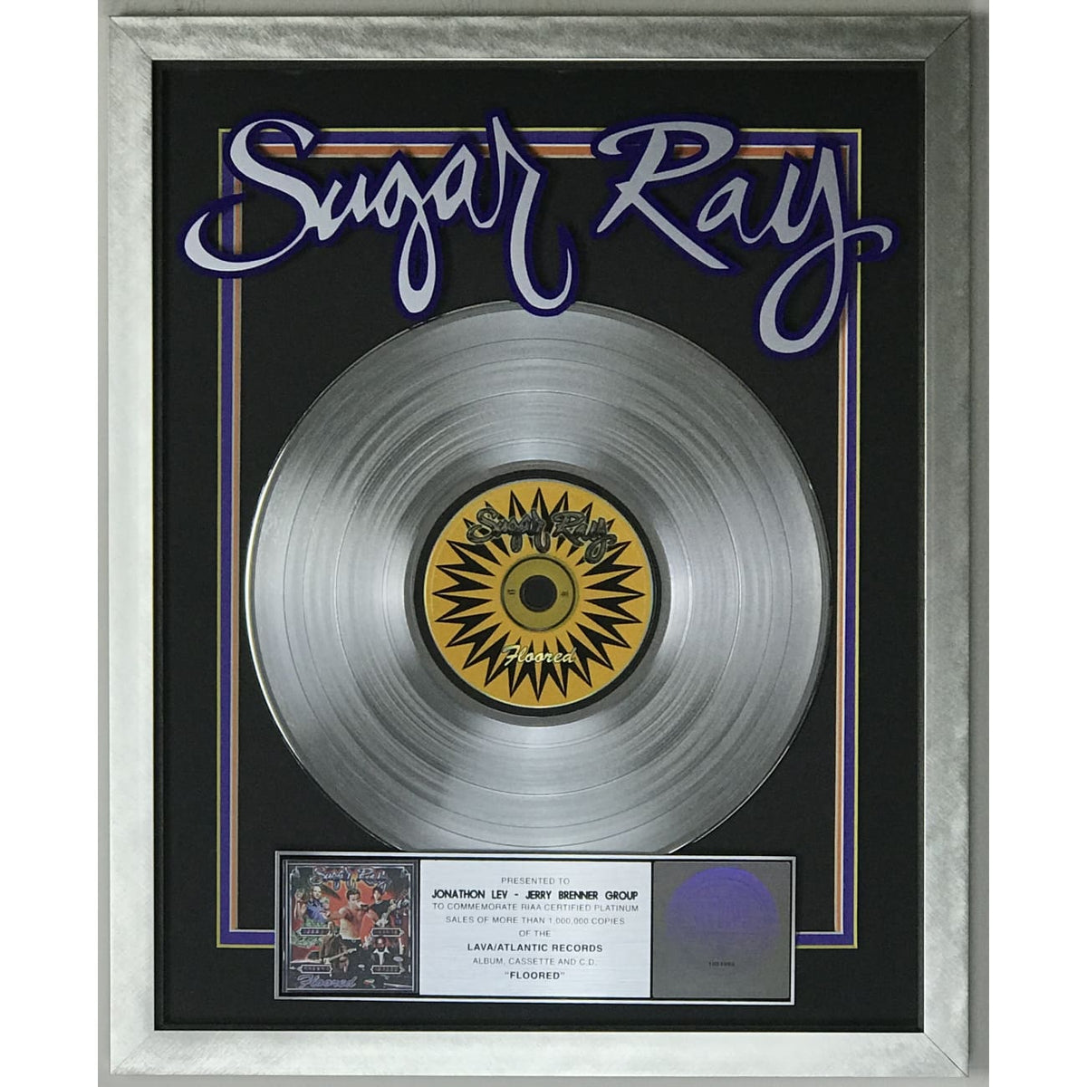 Sugar Ray Floored RIAA Platinum Album Award – MusicGoldmine.com