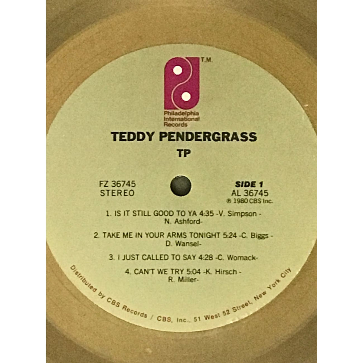 musicgoldmine.com - Teddy Pendergrass TP RIAA Gold LP Award ...