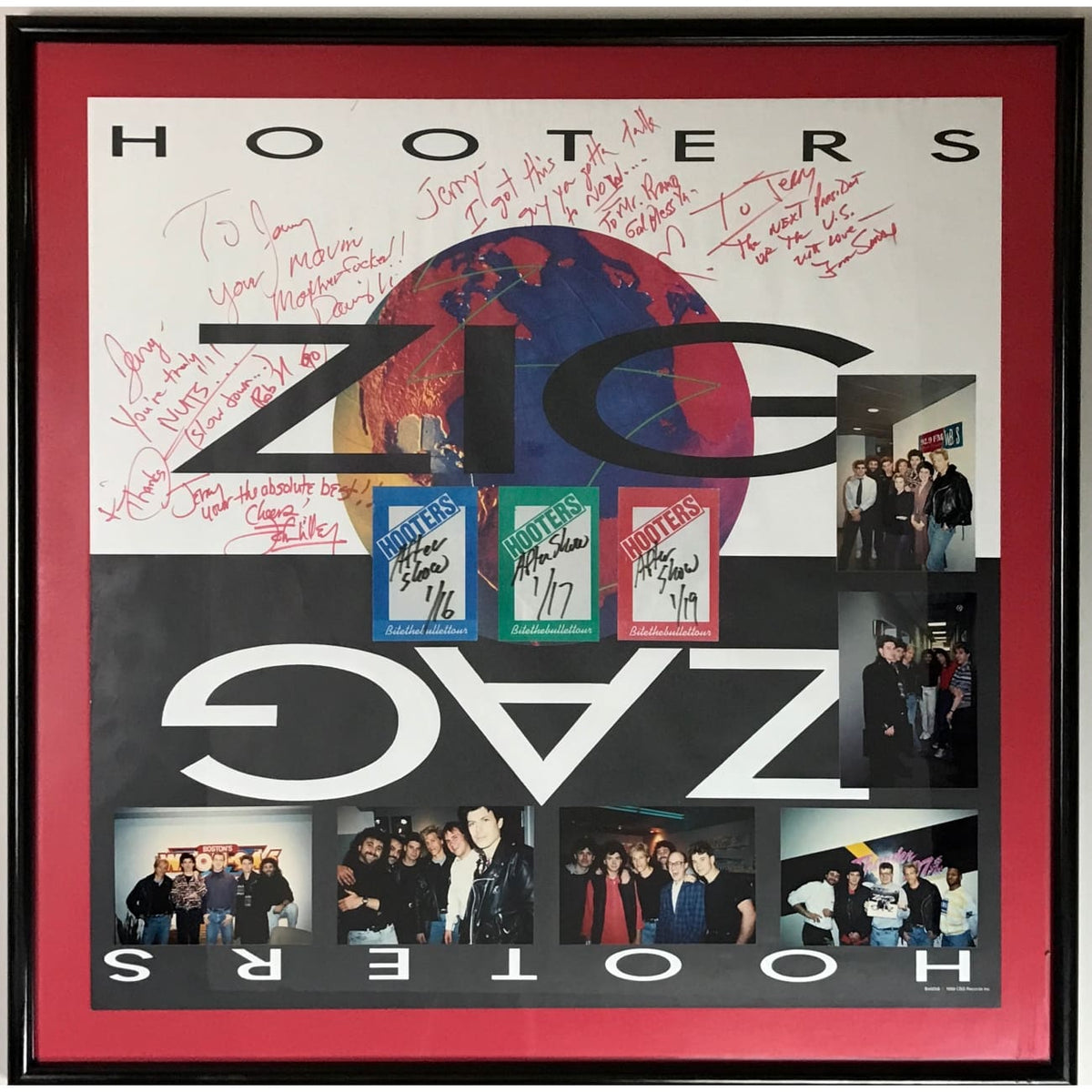 musicgoldmine.com - The Hooters Signed Poster & Pass Collage ...