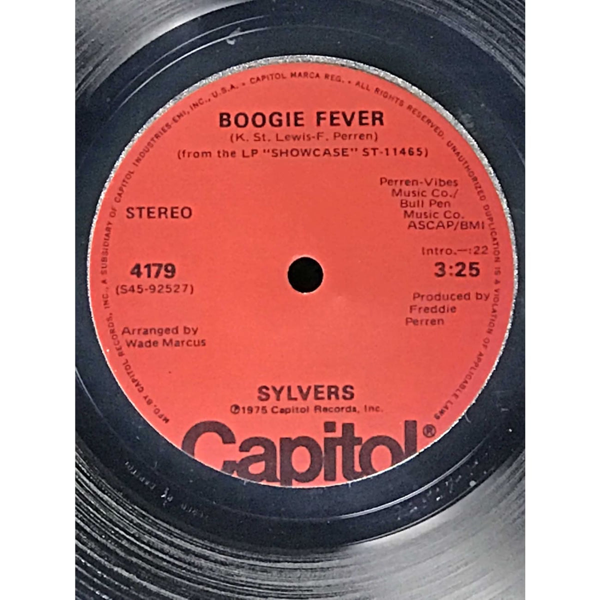 The Sylvers "Boogie Fever" 1976 Label Award – MusicGoldmine.com