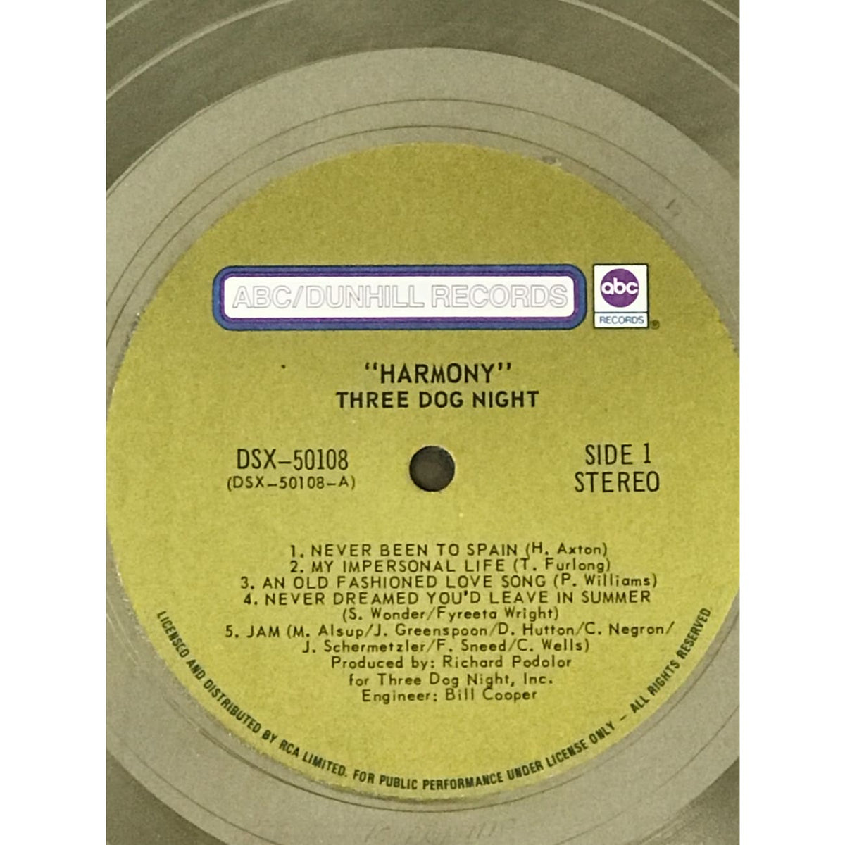 musicgoldmine.com - Three Dog Night Harmony 1973 Label Award presented ...