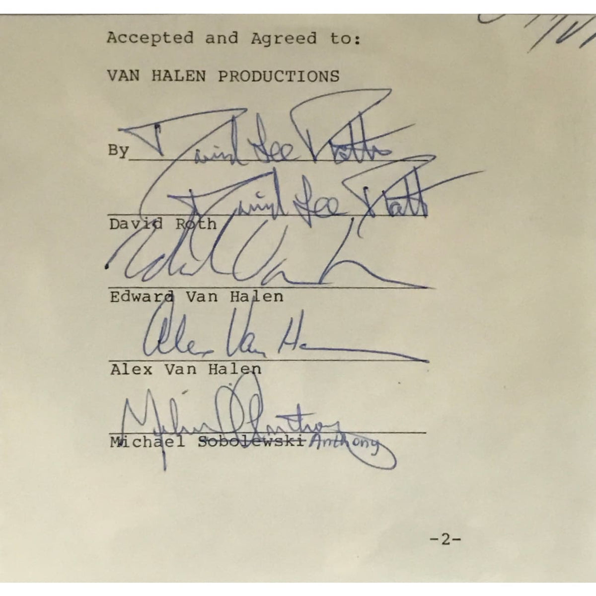 Edward Van Halen Signature